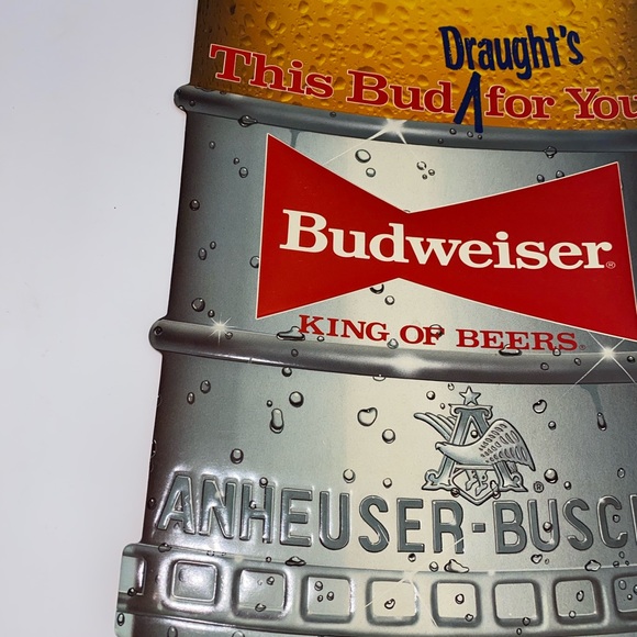 Budweiser | Other | Vintage Budweiser Beer Cardboard Sign 7s 80s | Poshmark